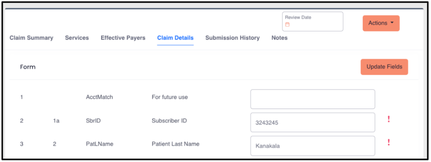 Service and Claim Management